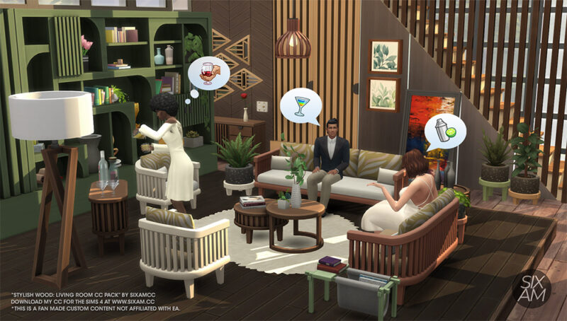 Sims 4 CC Furniture Series - Beautiful Stylish-Wood Collection