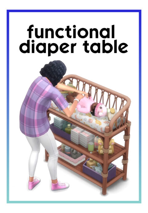 Functional Infants Diaper Changer Table (Sims 4 Mod)