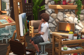 Art Studio My Rustic Lodge (CC Pack For The Sims 4)