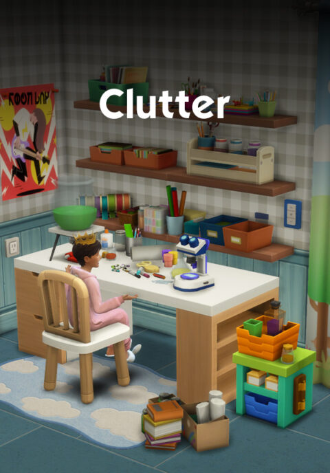 School Supplies Clutter (Sims 4 CC)