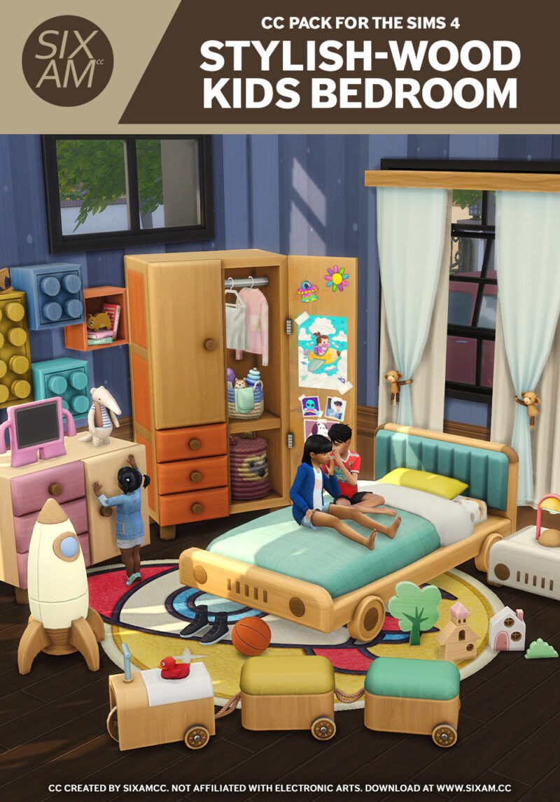 Super Cute Sims 4 CC Kids Bedroom CC Pack
