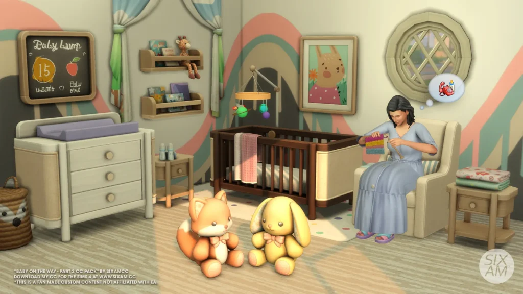 Sims 4 CC Pack: Baby On The Way Part 3 - Nursery Done | SixamCC